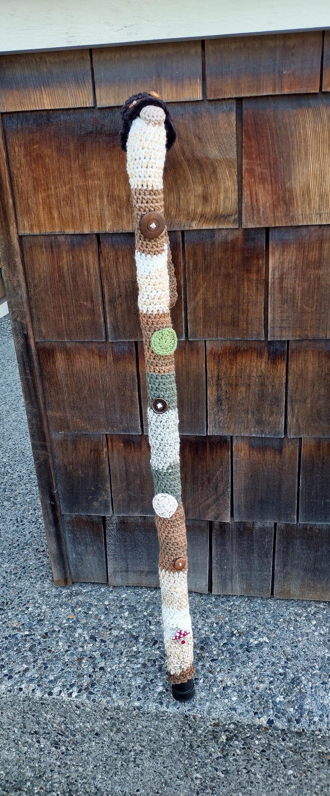 Gnome Crochet Cane Cover, Handmade Walking Cane Accessory - Etsy