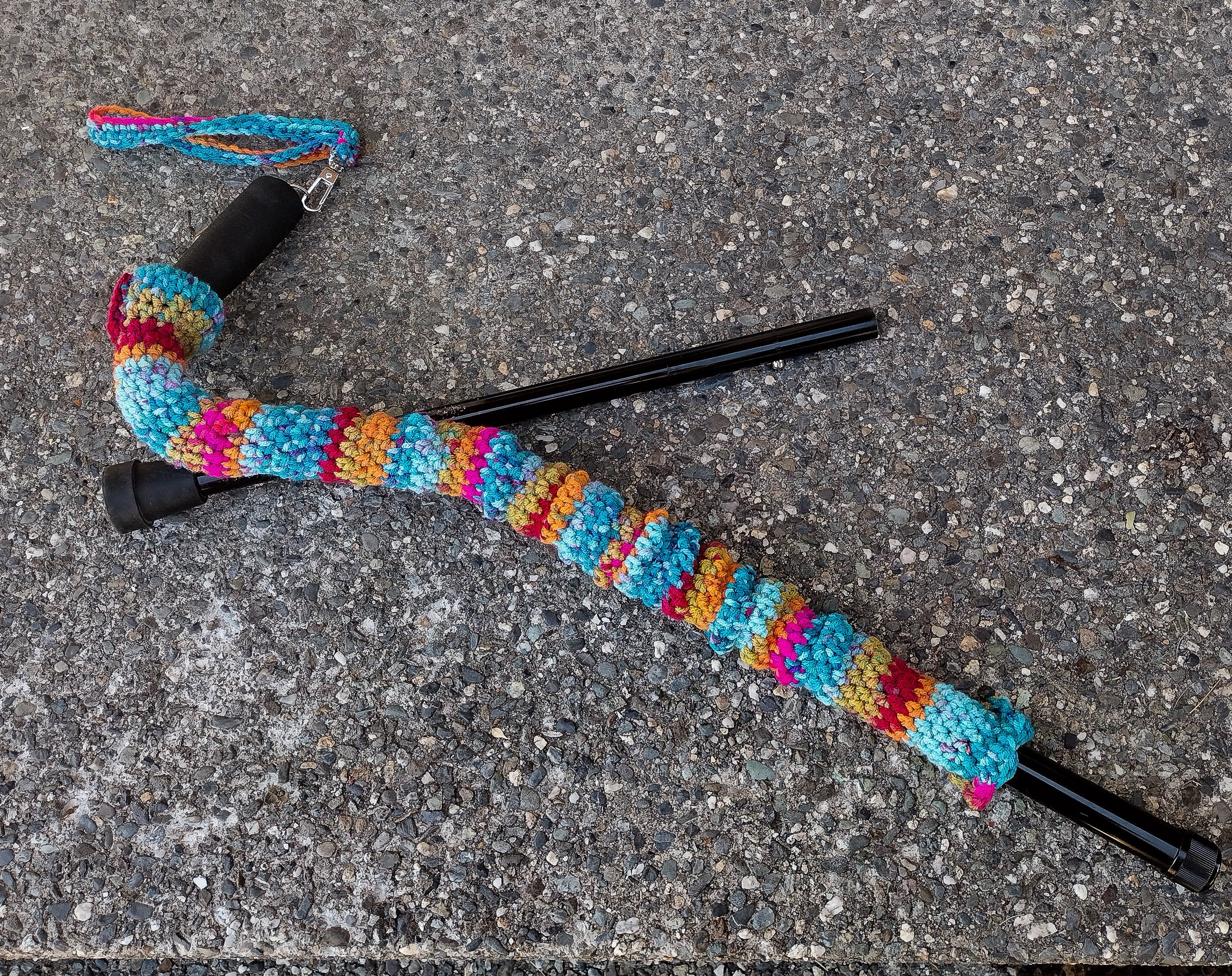 Handmade Crochet Walking Cane Cover: Acrylic Cane Sock - Etsy