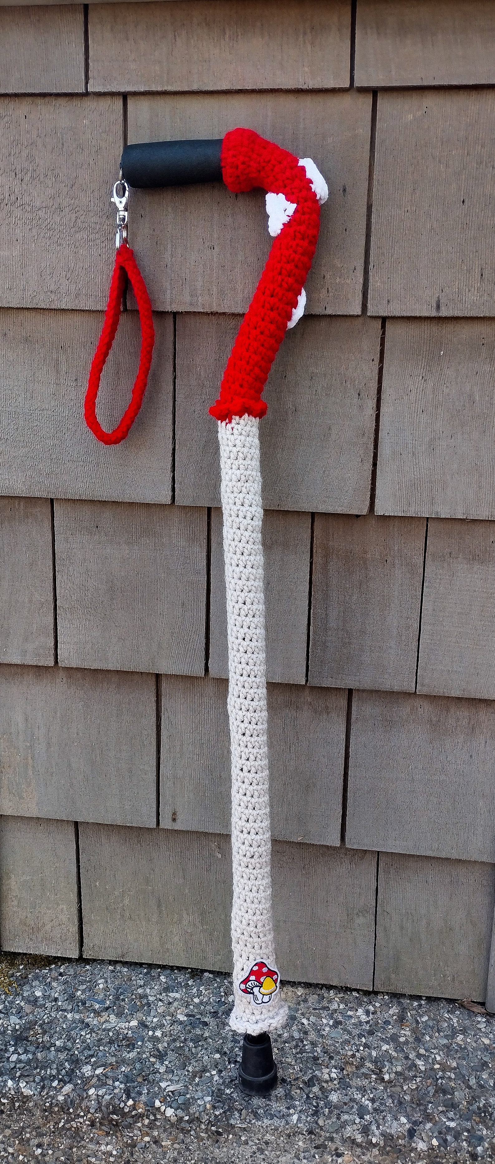 Mushroom Cane Sock, Crochet Cane Cover, Cane Accessory, Cane Sleeve ...