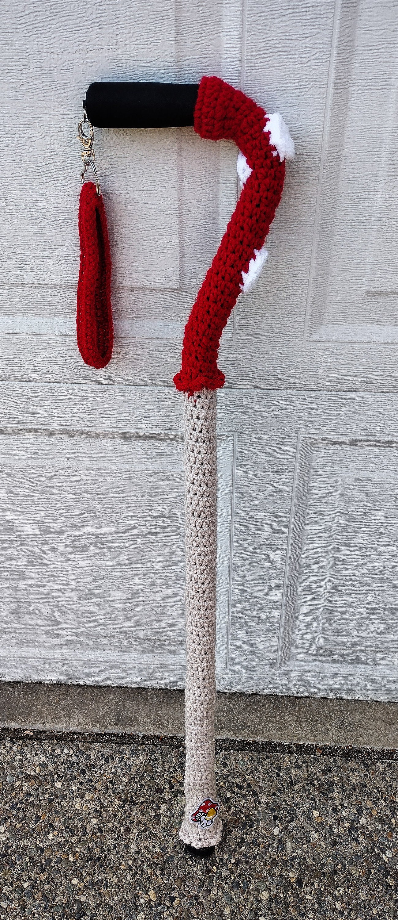 Mushroom Cane Sock, Crochet Cane Cover, Cane Accessory, Cane Sleeve ...