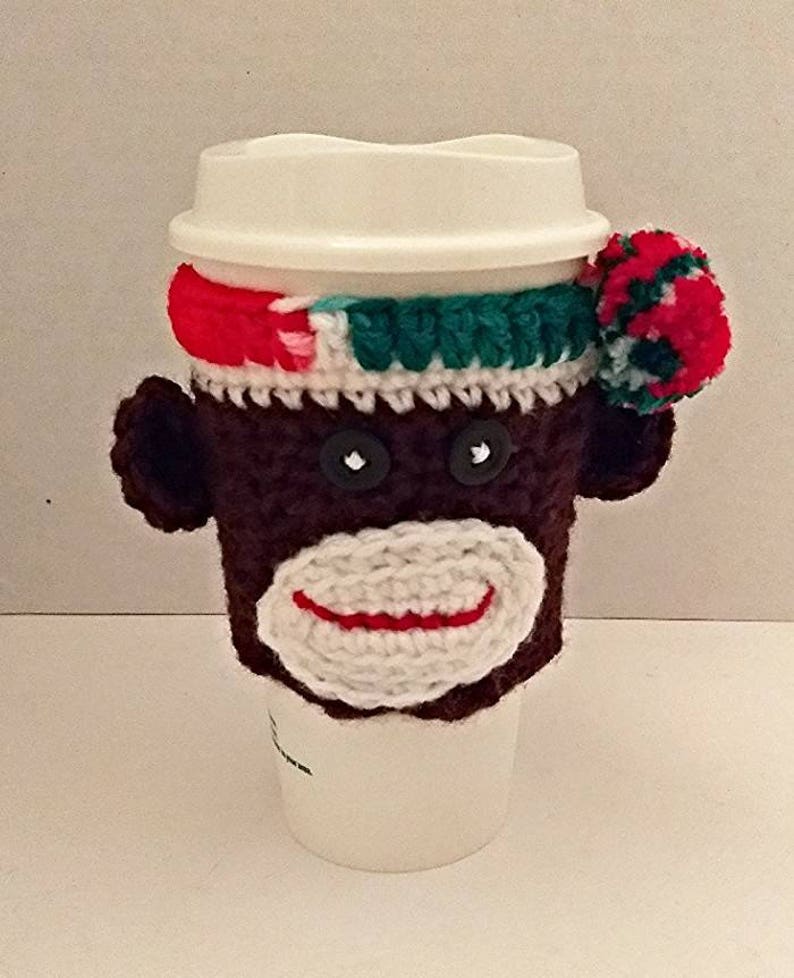 Monkey Cup Cozy Monkey Coffee Cup Sleeve Monkey Gift - Etsy Australia