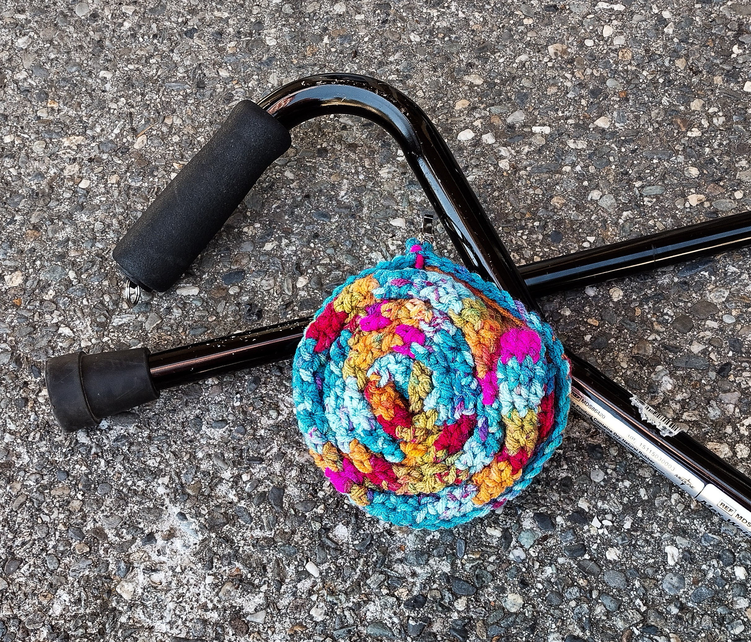 Handmade Crochet Walking Cane Cover: Acrylic Cane Sock - Etsy