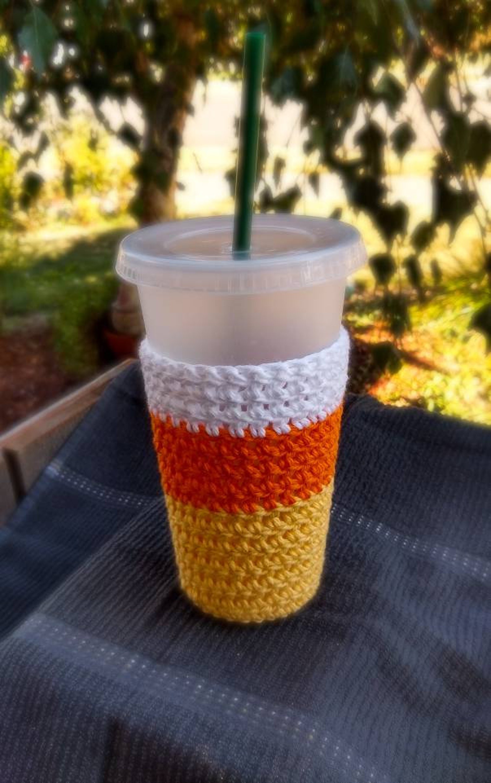 Candy Corn Cup Cover, Fall Cup Cozy, Crochet Cup Cozy, Gift for Her ...