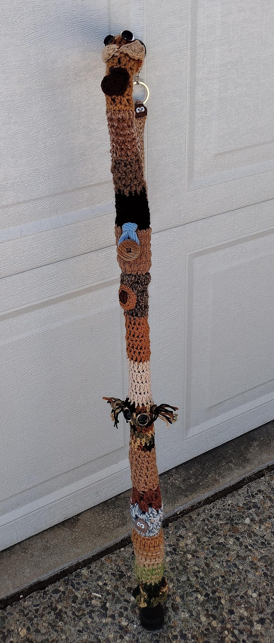 Crochet Owl Cane Sock: Handmade Walking Cane Accessory - Etsy