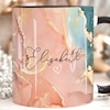 Pink Gold Marble Mug, Personalised Mug, Custom Name Cup, Coffee Tea Cup ...