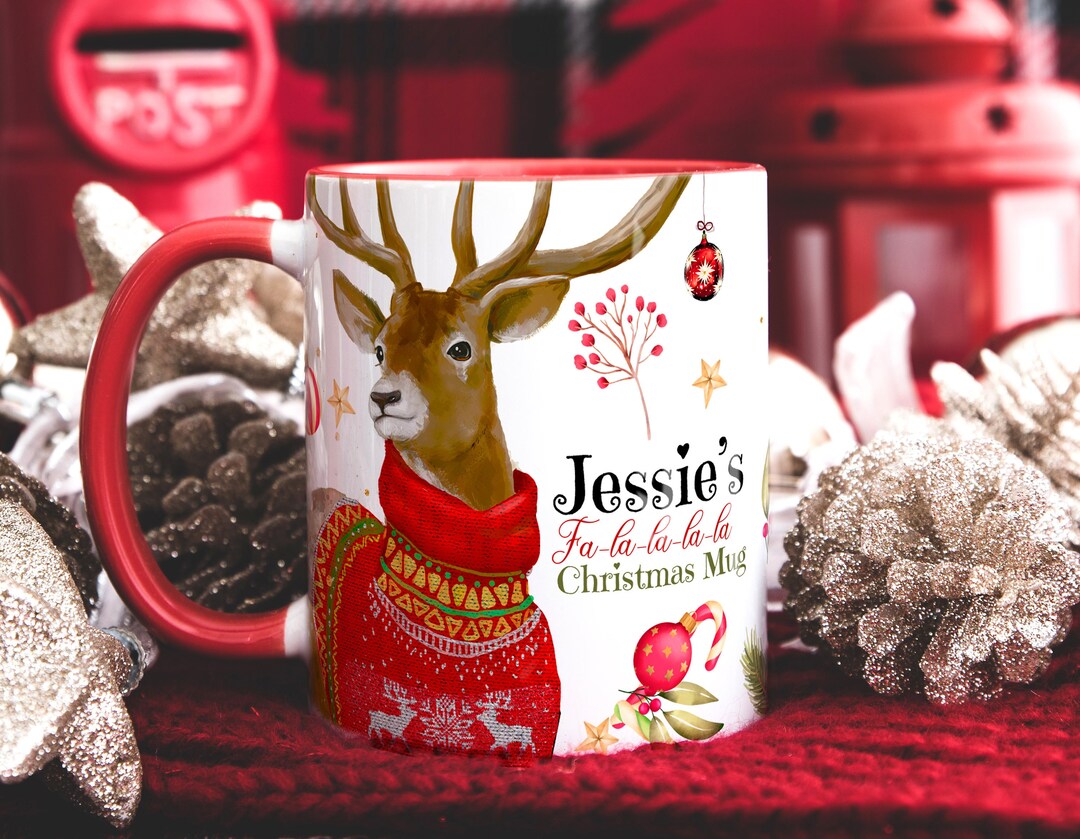 PERSONALISED CHRISTMAS Mug, Secret Santa Gift Him or Her, Mug Gift ...