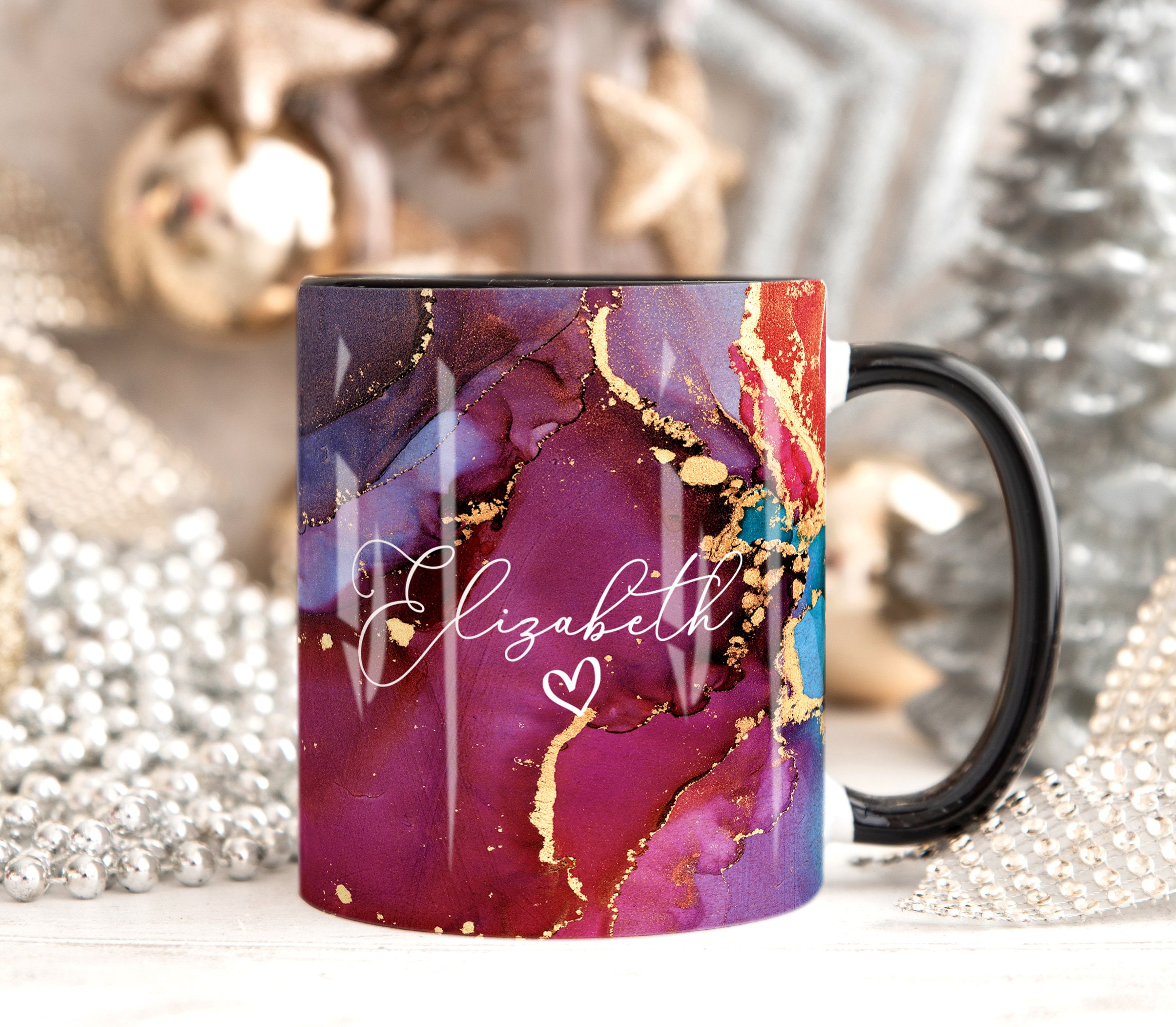 Purple Marble Mug Personalised Mug Custom Name Cup Coffee - Etsy Australia