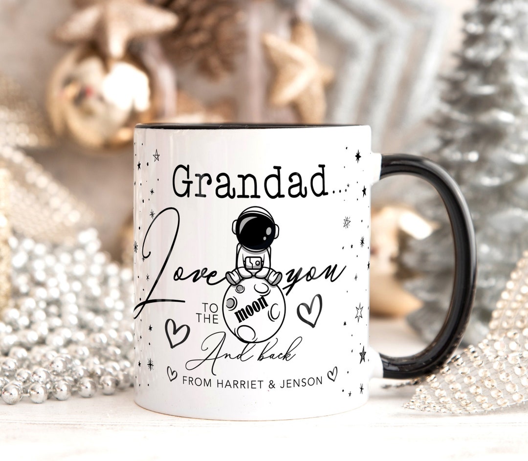 PERSONALISED Grandad love You to the Moon Mug Gift, Grandad Birthday ...