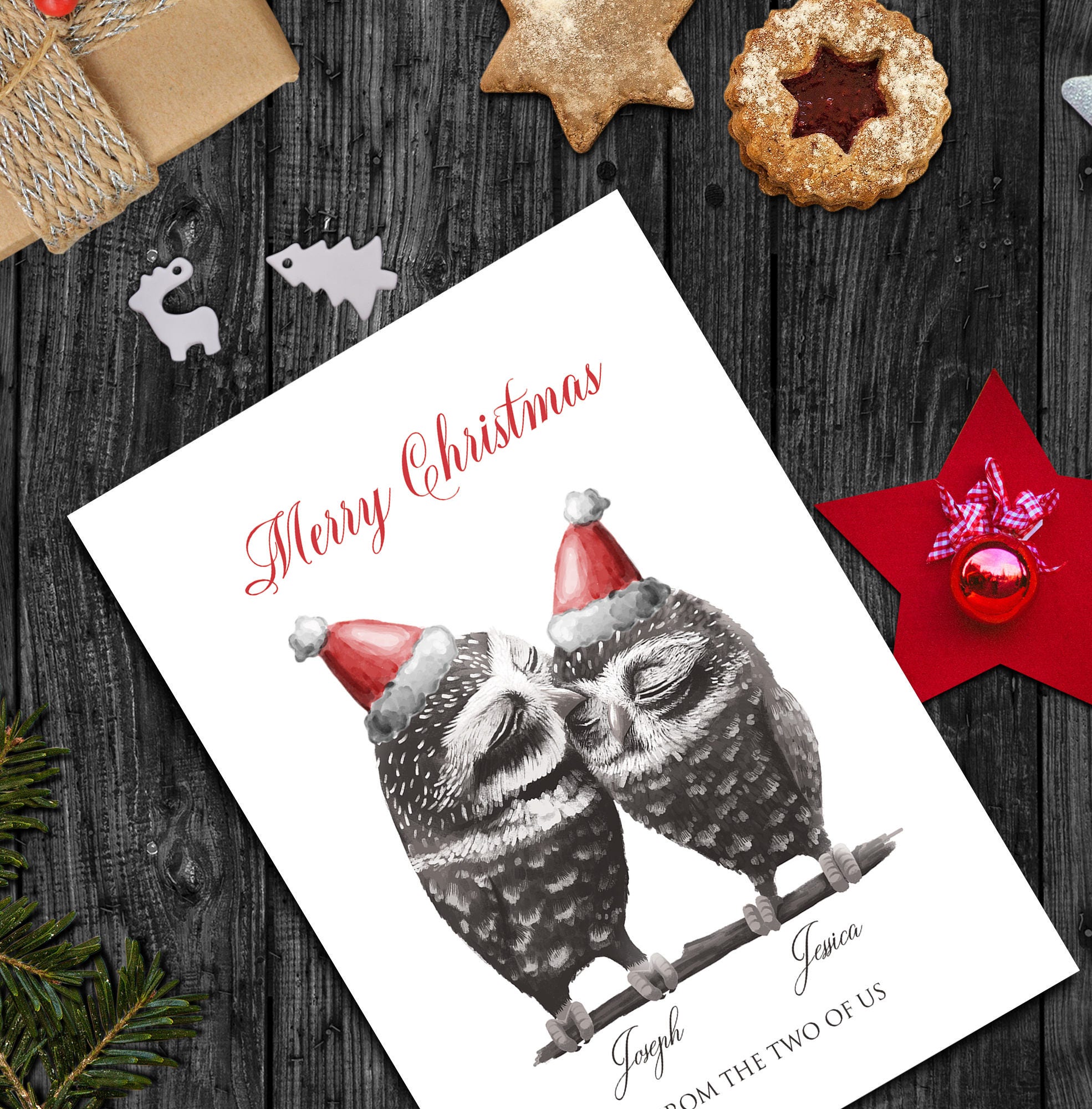 Pack of Personalised Christmas Cards Custom Christmas Cards | Etsy