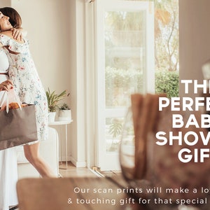 FRAMED Watercolour Baby Scan Print Art, Baby Scan Frame, Baby Shower ...