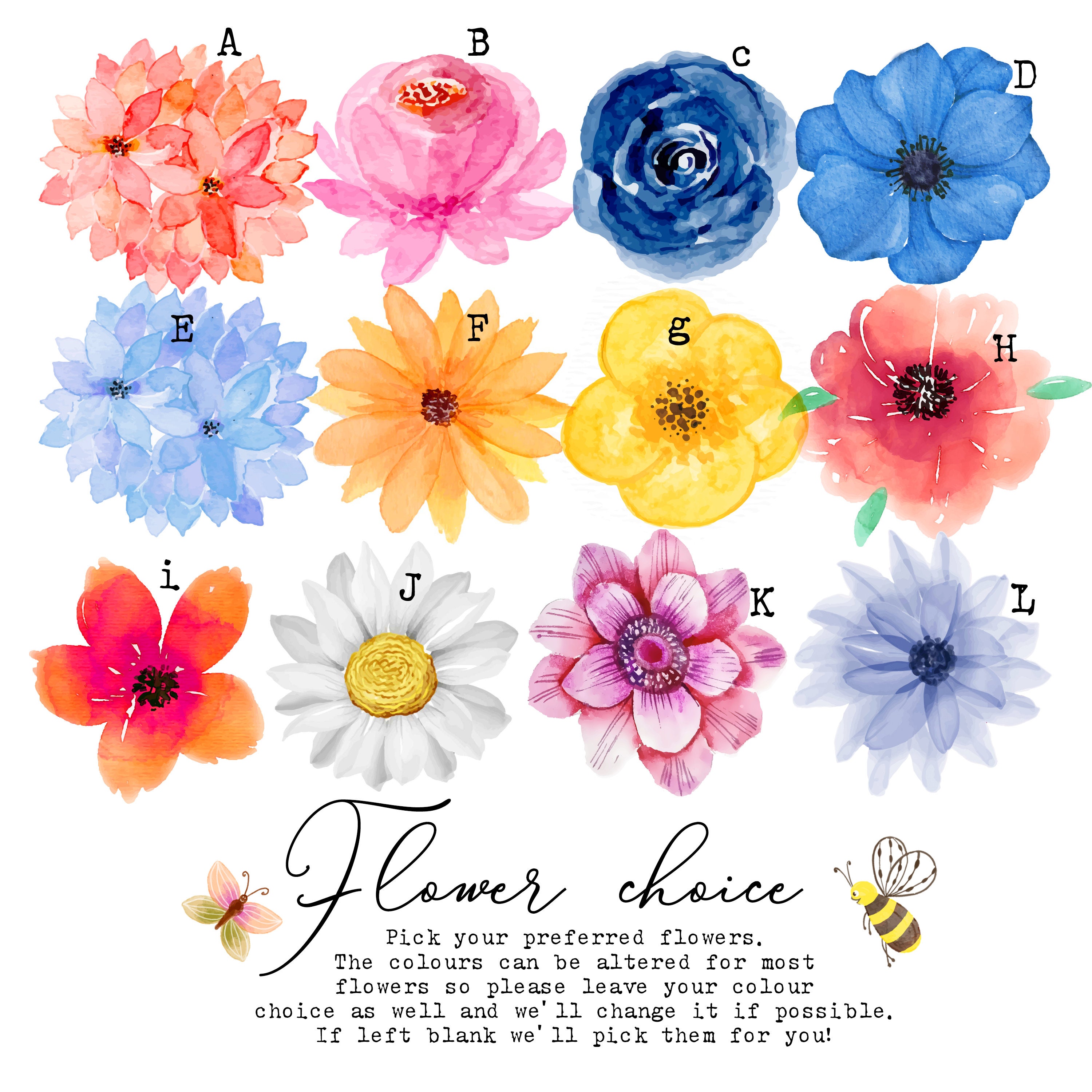 Personalised FLOWERS Family "our Family" PRINT Gift / Mum Birthday Gift ...