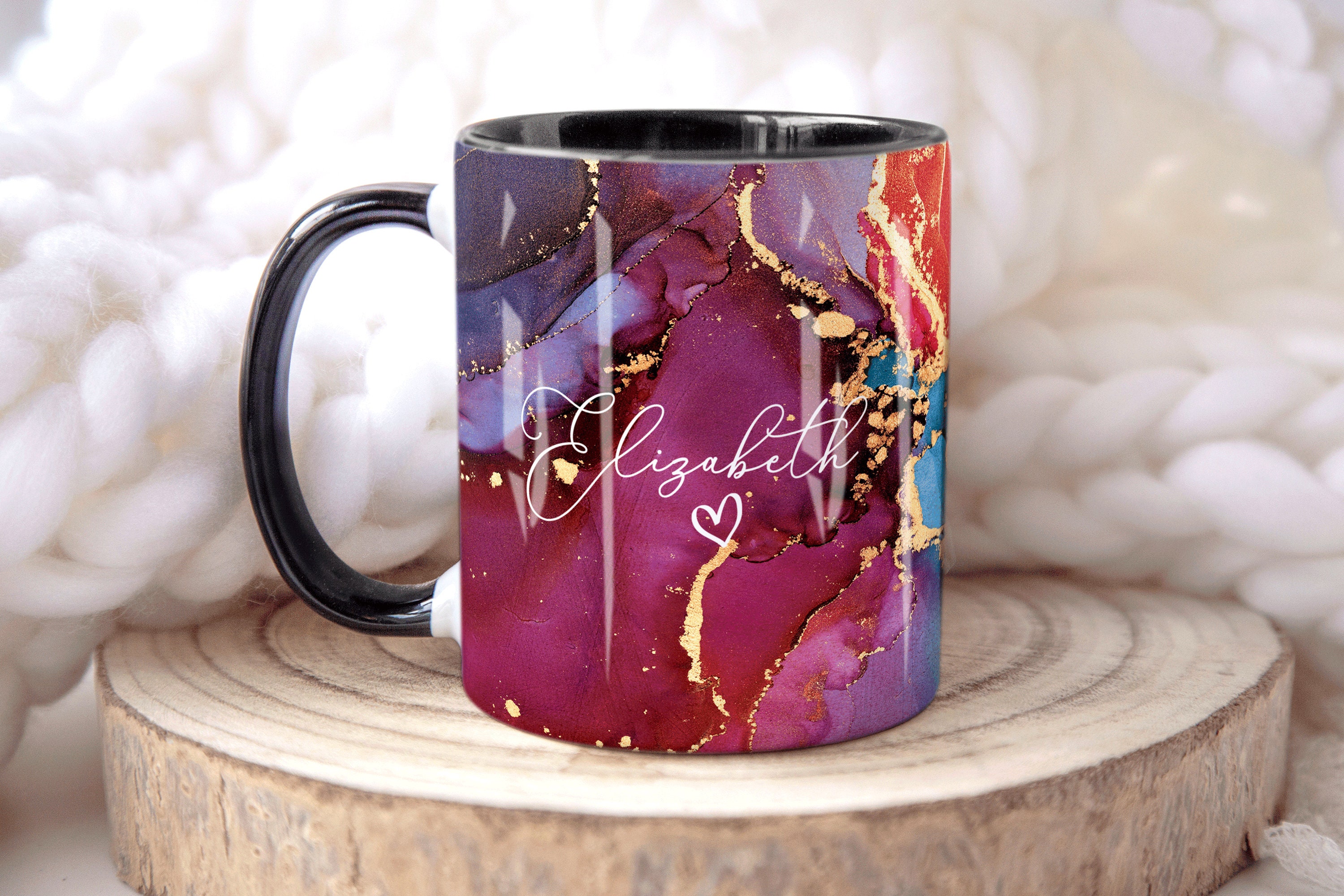 Purple Marble Mug Personalised Mug Custom Name Cup Coffee - Etsy Australia