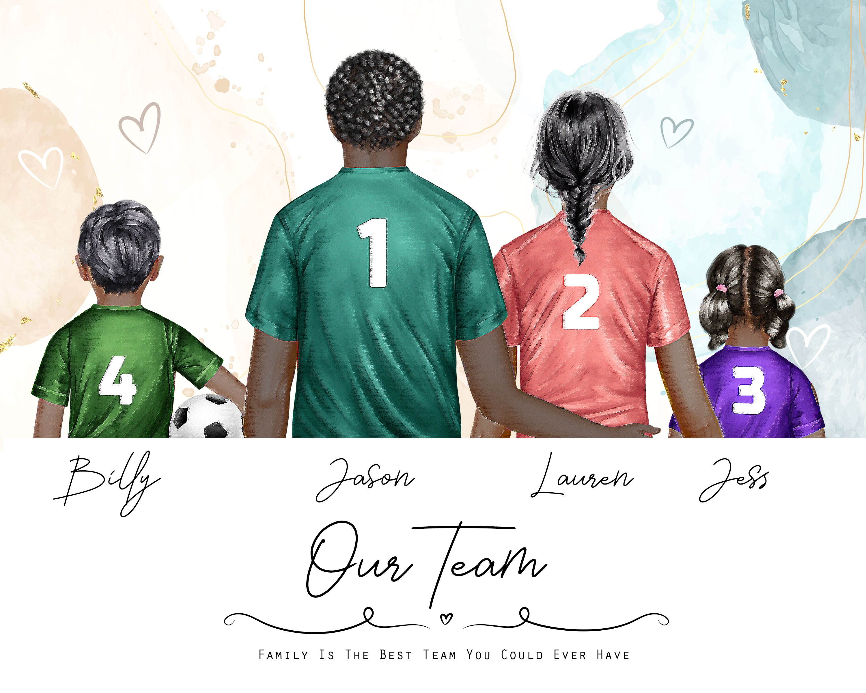 FOOTBALL "our Team" Personalised Dad Fathers Day Gift | Birthday Gift ...