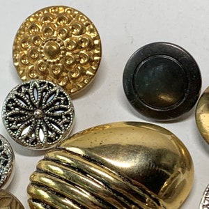 Metal Mix Button Bunch, Mixed Lot, Some Matching, Vintage - Etsy