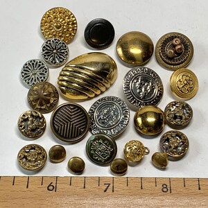 Metal Mix Button Bunch, Mixed Lot, Some Matching, Vintage - Etsy