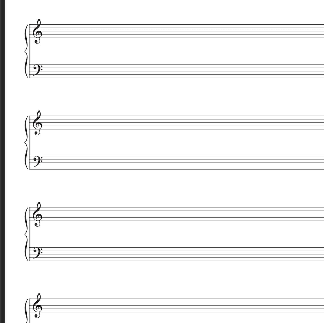 Grand Staff Paper ~ Printable - Etsy