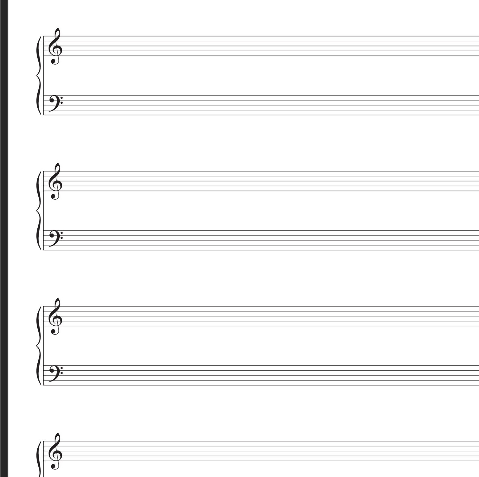 Grand Staff Paper ~ Printable - Etsy