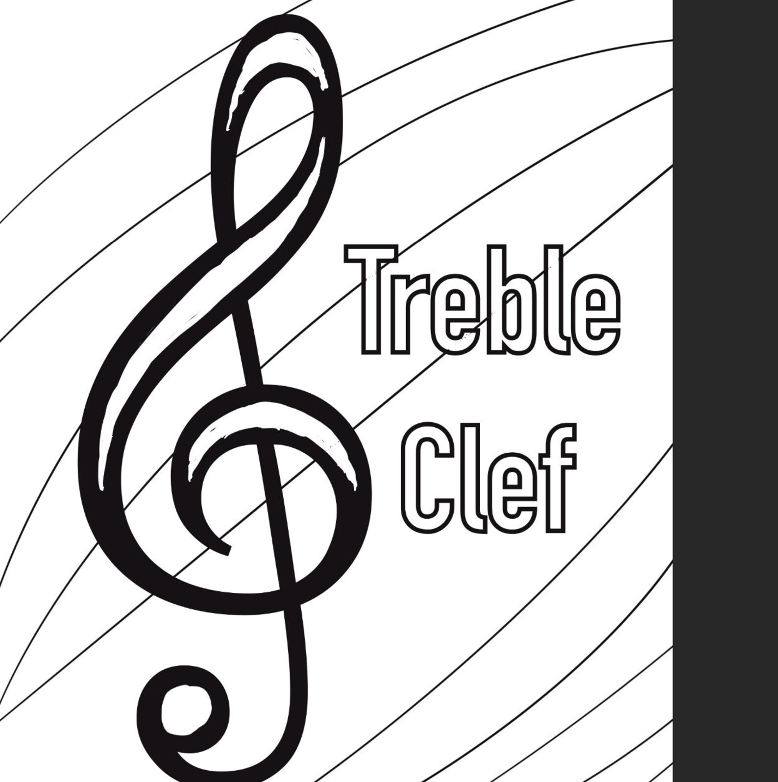 Bass Clef and Treble Clef Coloring Pages - Printable - Etsy