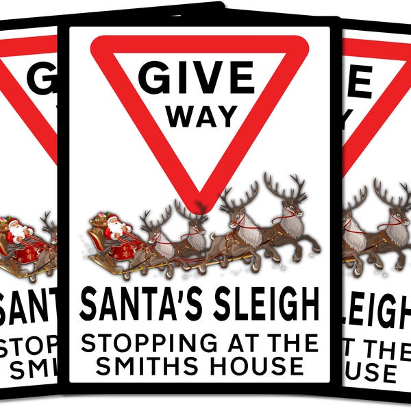 Santa This Way Sign - Etsy UK