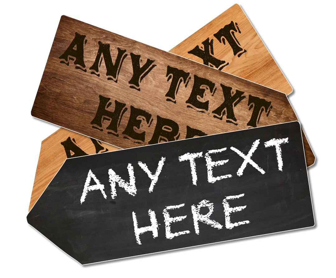 Personalised Aluminium Metal Arrow Direction Style Signs - Various ...