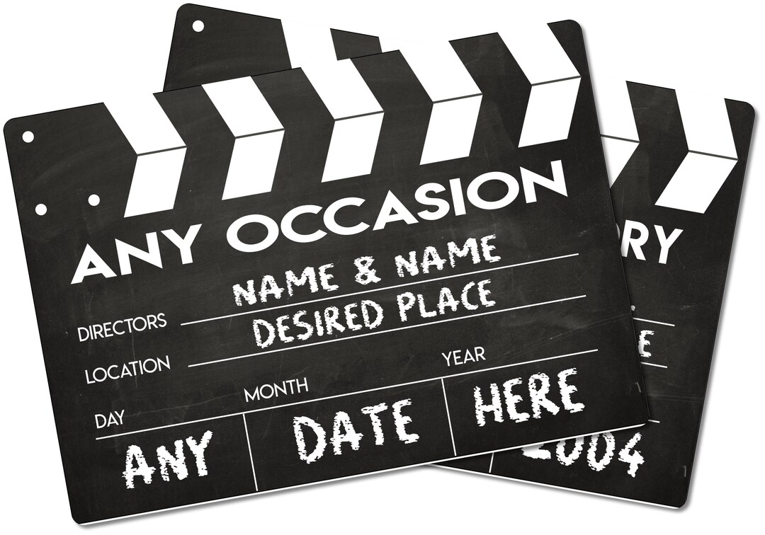 Personalised Aluminium Metal Clapperboard Style Sign - Two Sizes - Etsy UK