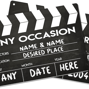 Personalised Aluminium Metal Clapperboard Style Sign - Two Sizes - Etsy UK