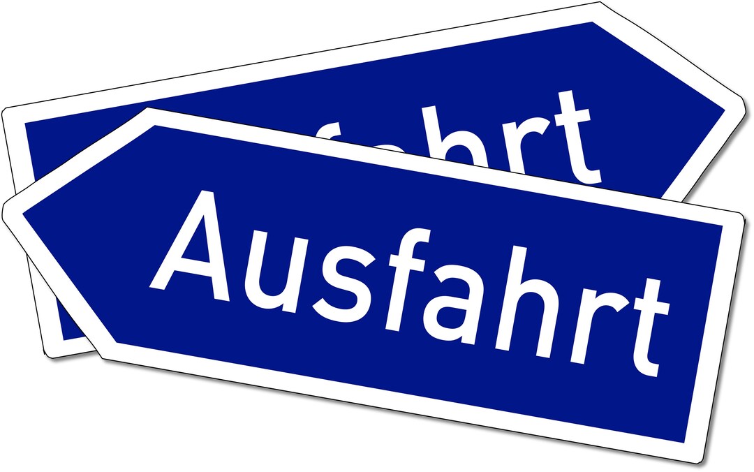 Funny German 'ausfahrt' Aluminium Metal Road Direction Style Sign - Etsy