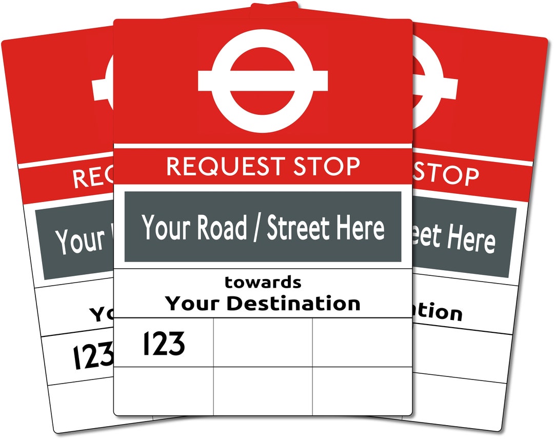 Personalised Aluminium Metal Bus Stop Style Sign - Two Sizes - Etsy UK