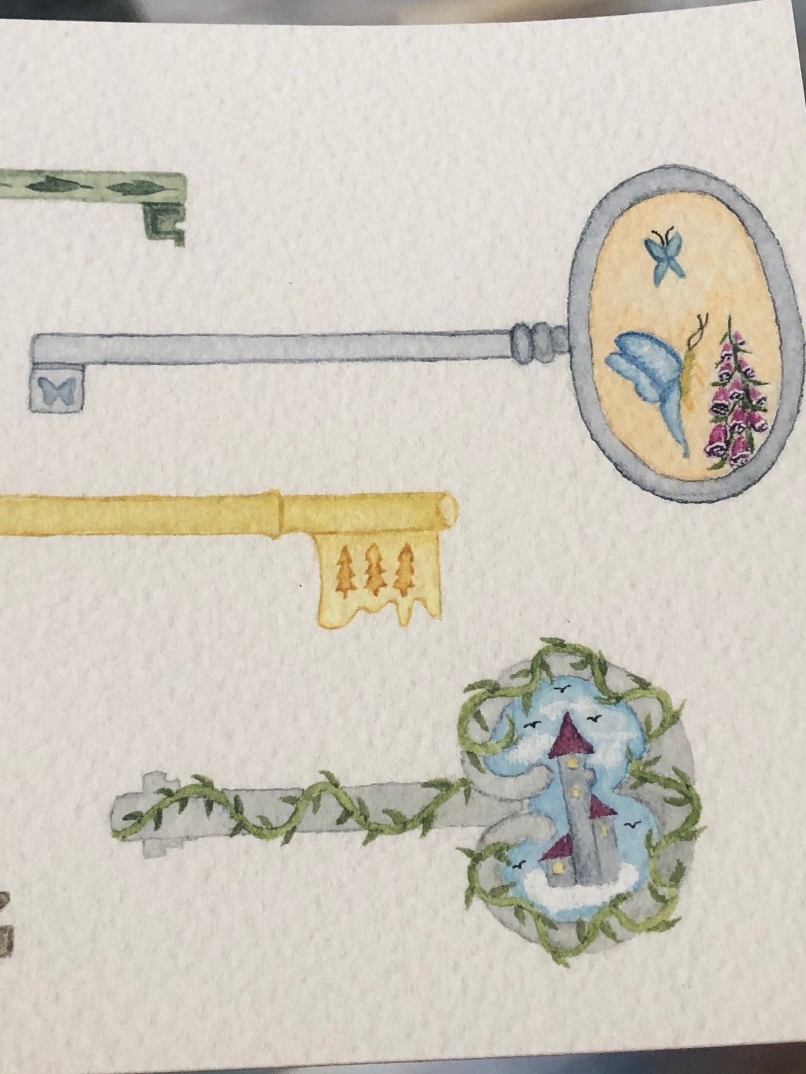 Key art print/Magical keys art/First home decor/New House Art/Fantasy ...