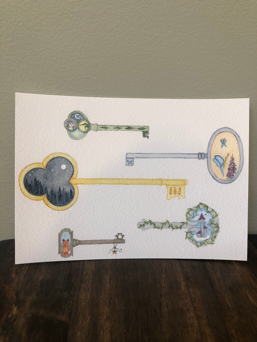 Key Art Print/magical Keys Art/first Home Decor/new House Art/fantasy ...