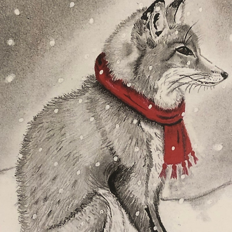 Red Fox Scarf - Etsy