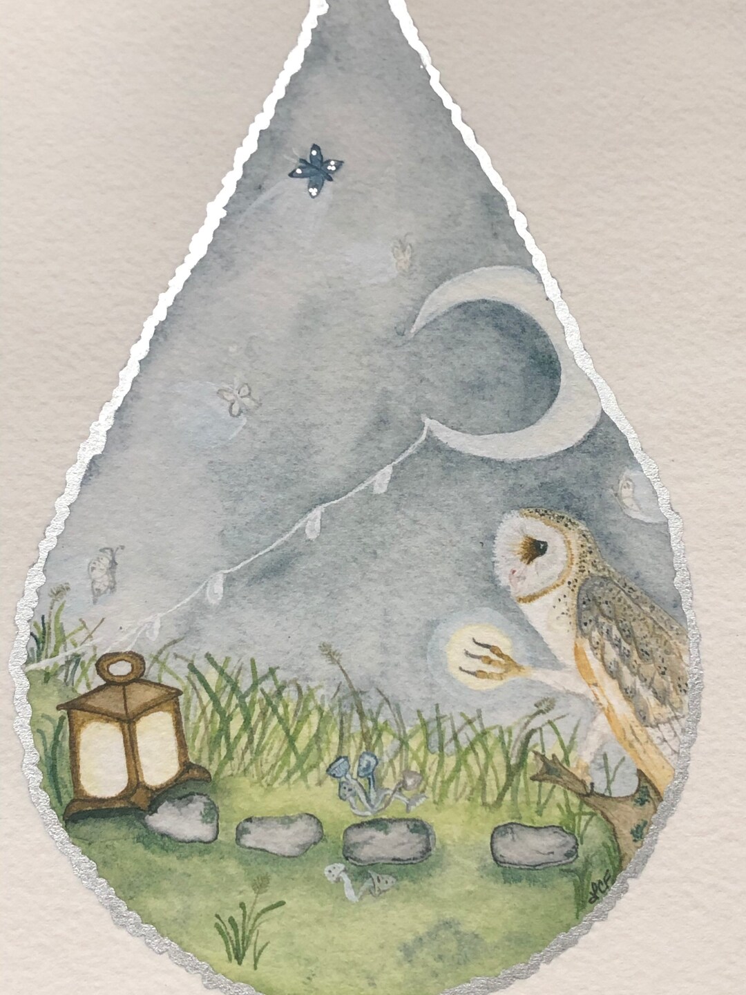 Magical Barn Owl Snapshot Print/barn Owl Artwork/watercolor Giclee ...