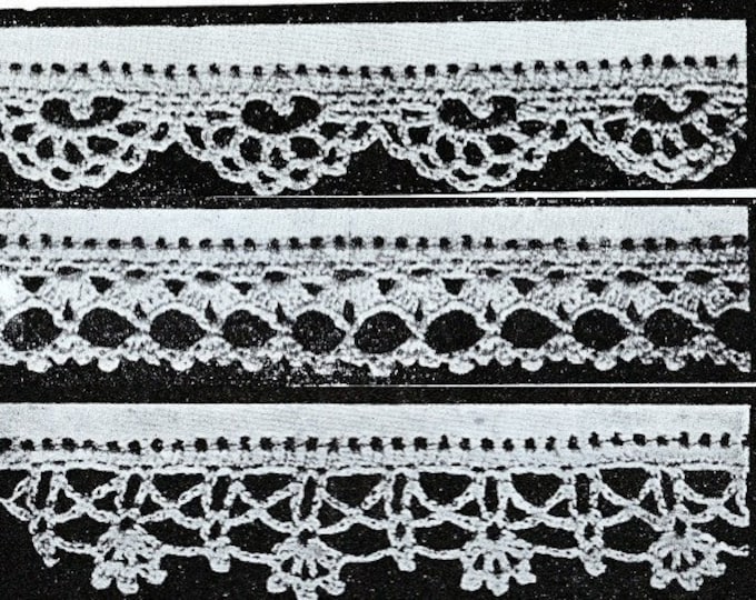 1940s Vintage Crochet Edgings Includes 90 PDF Designs Rare - Etsy