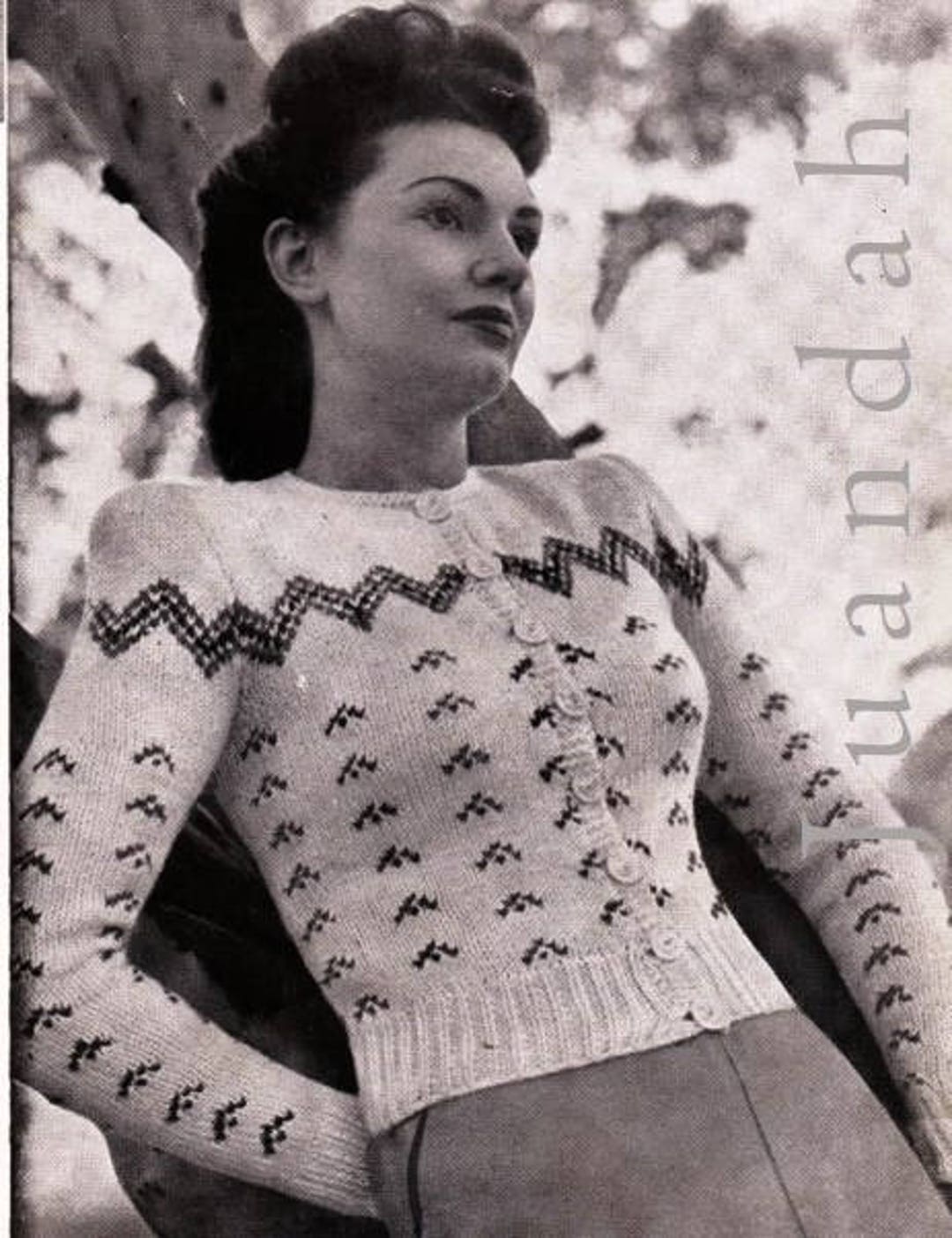 1940s Women's Knit Patterns, Wartime Fashion, WW2, Military, 8 Patterns ...