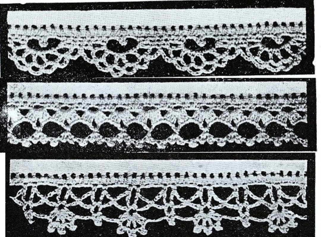 1940s Vintage Crochet Edgings, Includes 90 PDF Designs, Rare and ...