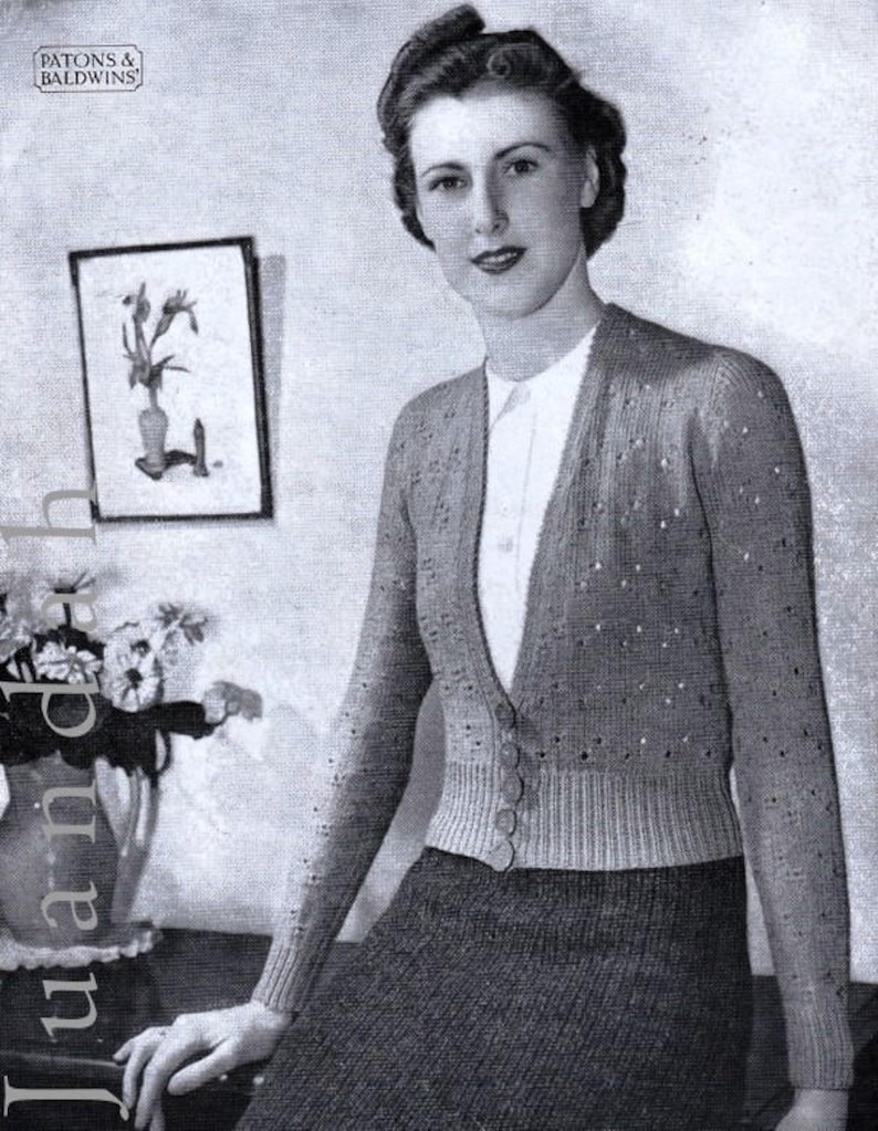 PDF Book of Rare Vintage Knitting Patterns, 1940s Style, 8 Patterns ...