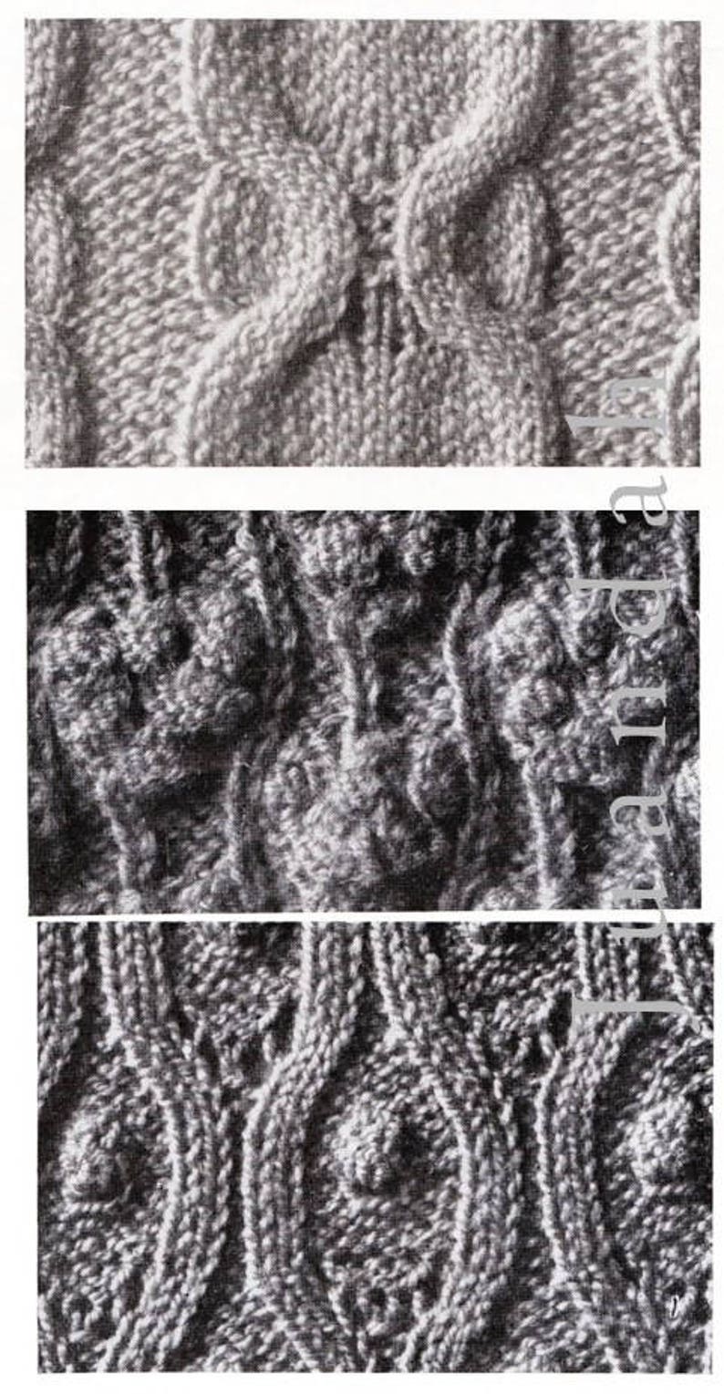 PDF Book of Knitting Stitch Patterns, 1950s, 38 Stitch Designs, Cable ...