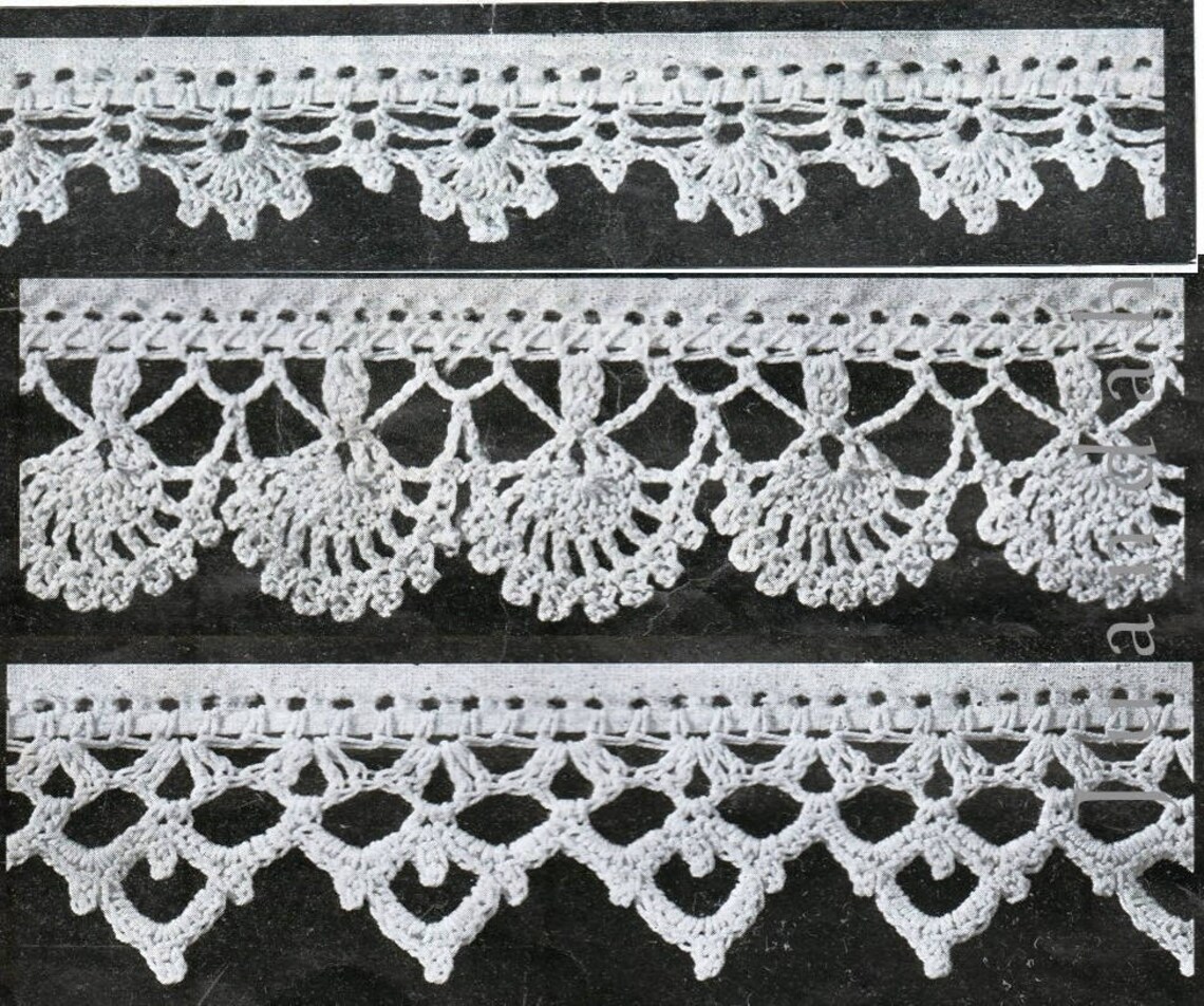 Entire Book of Vintage Crochet Edgings 1940s PDF Patterns 47 - Etsy