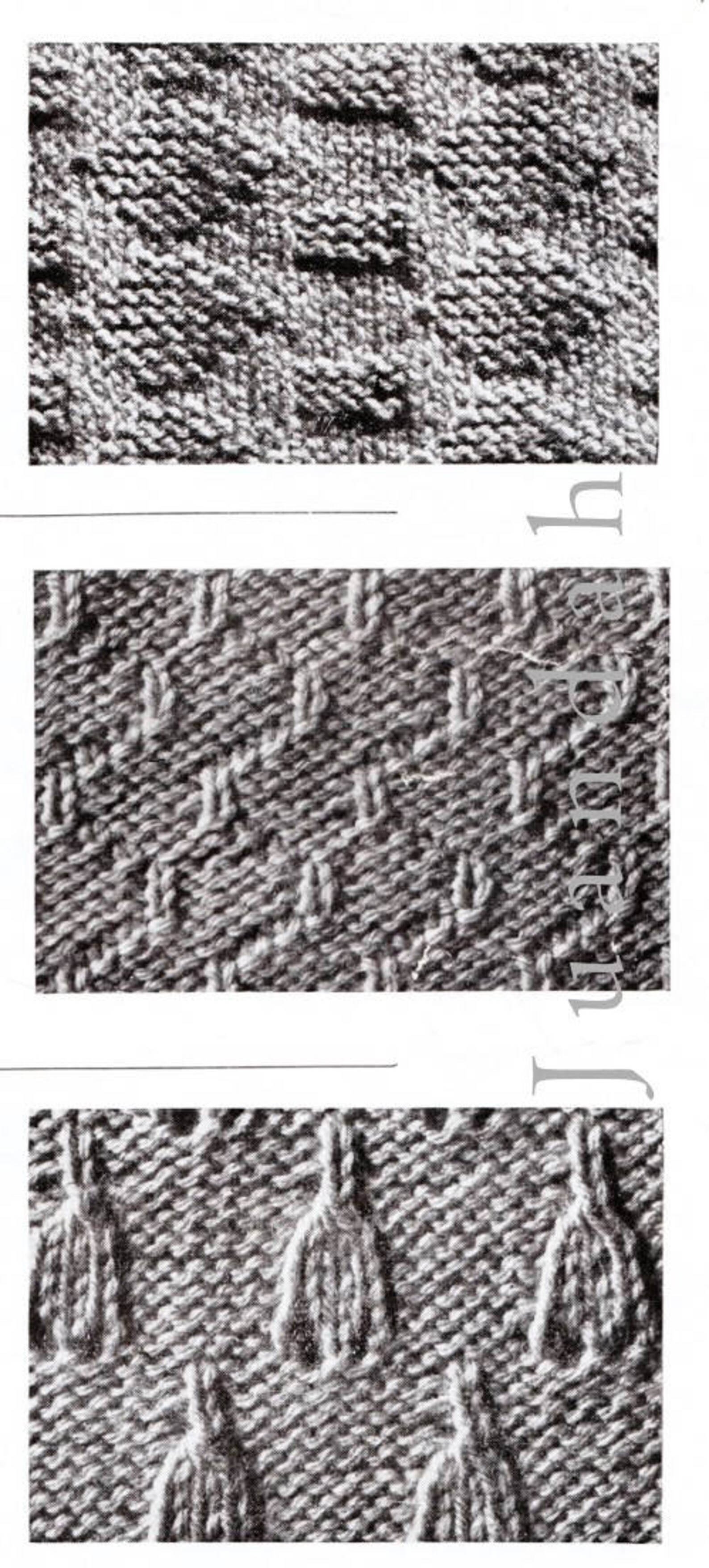 PDF Book of Knitting Stitch Patterns, 1950s, 38 Stitch Designs, Cable ...