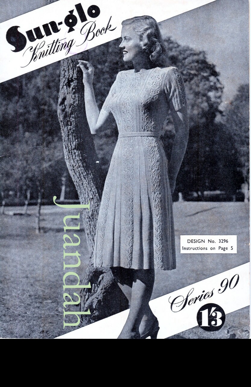 Digital Knitting Patterns Entire Book of 11 X 1940s Knits | Etsy
