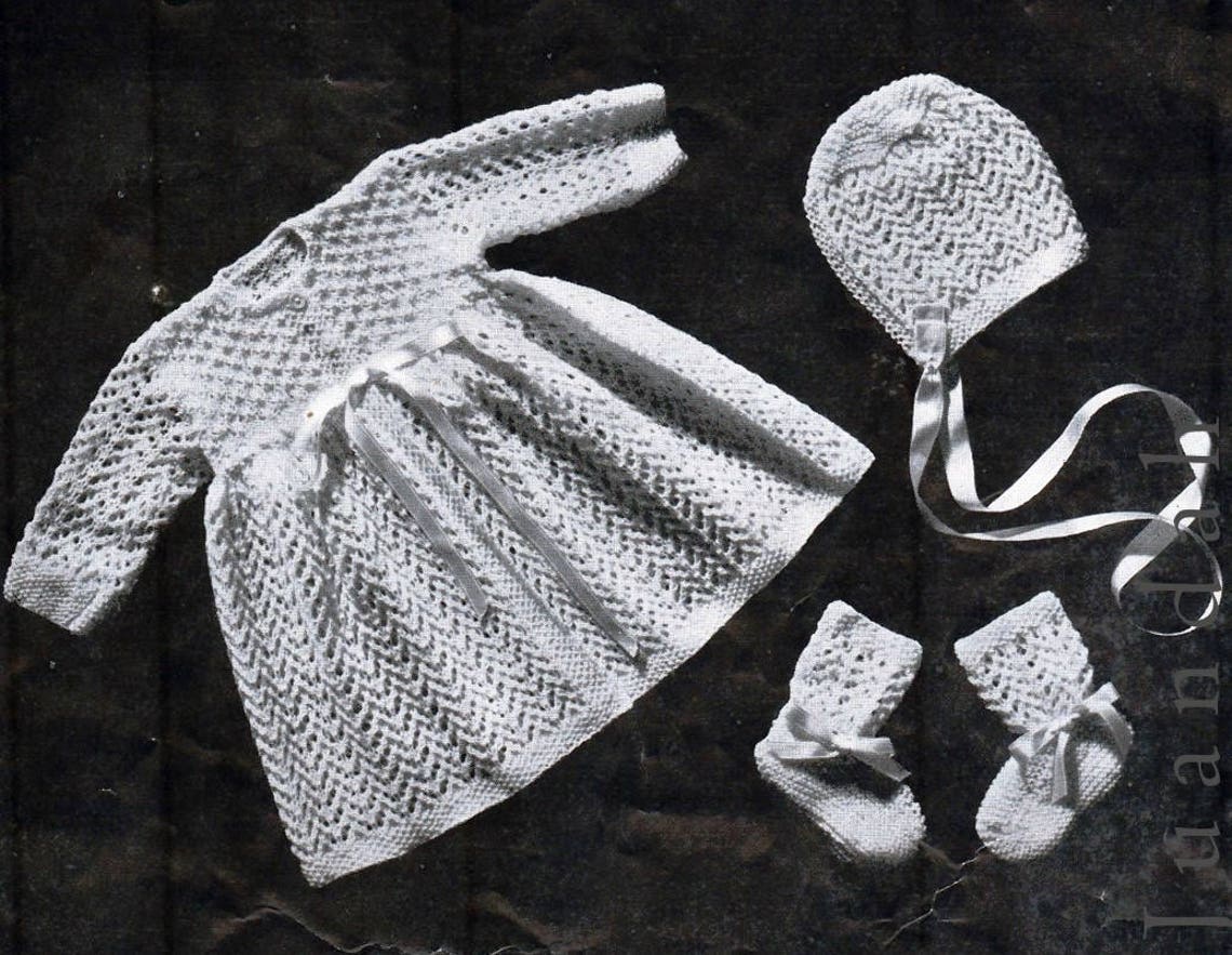 Vintage Baby Knits, 1950s Knitting Patterns, 6 PDF Patterns, Birth to 6 ...