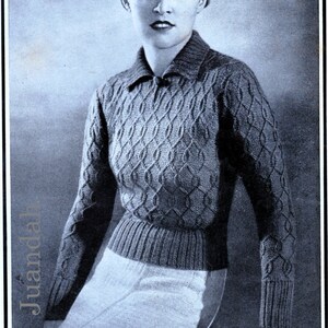 9 Rare Vintage Knitting Patterns in PDF, 1930s Style, Retro Cardigans ...