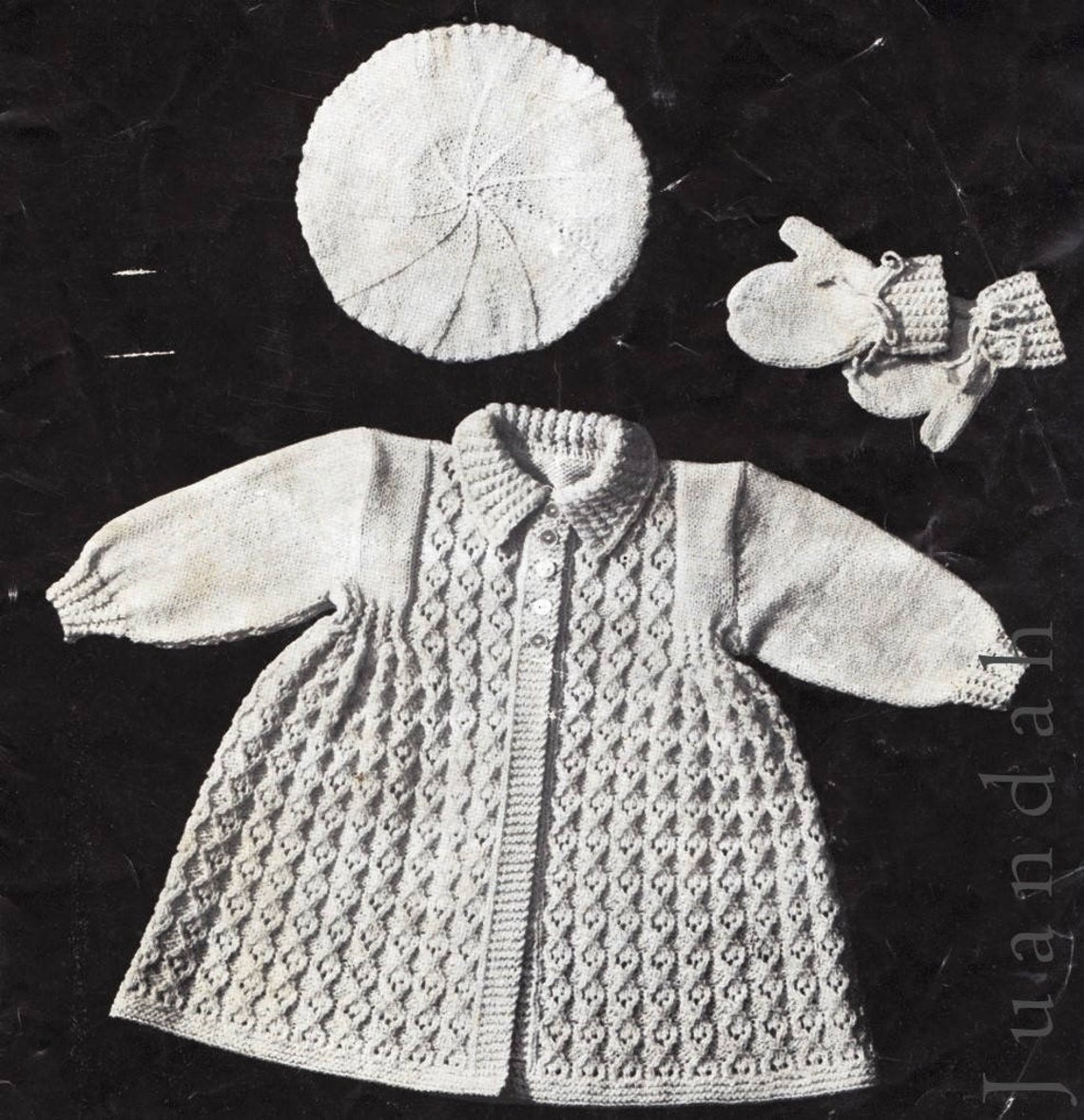 Vintage Baby Knits, 1950s Knitting Patterns, 5 PDF Patterns, Matinee ...