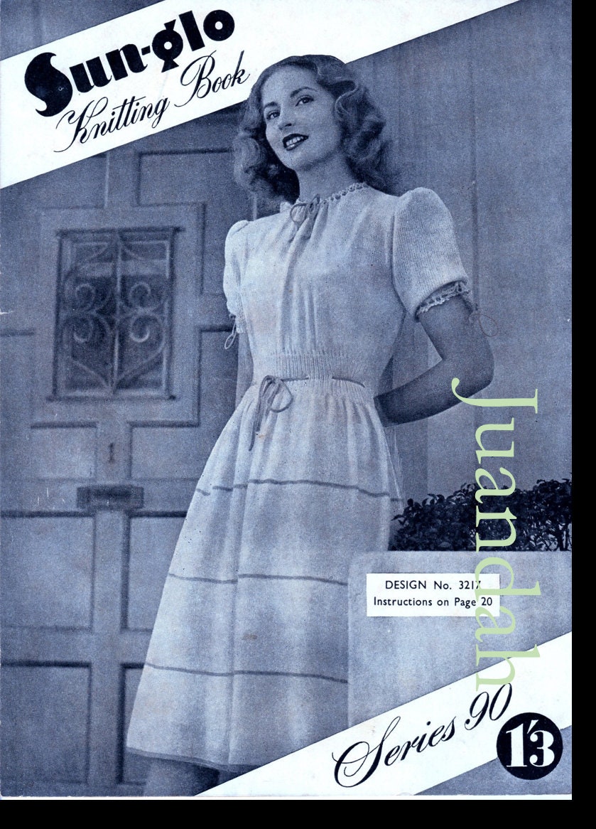 Digital Knitting Patterns Entire Book of 11 X 1940s Knits | Etsy