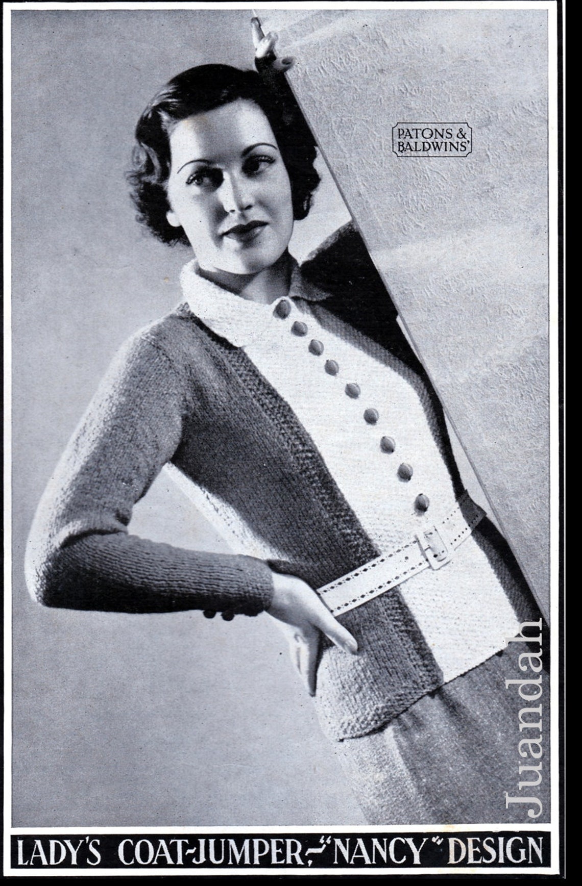 9 Rare Vintage Knitting Patterns in PDF, 1930s Style, Retro Cardigans ...