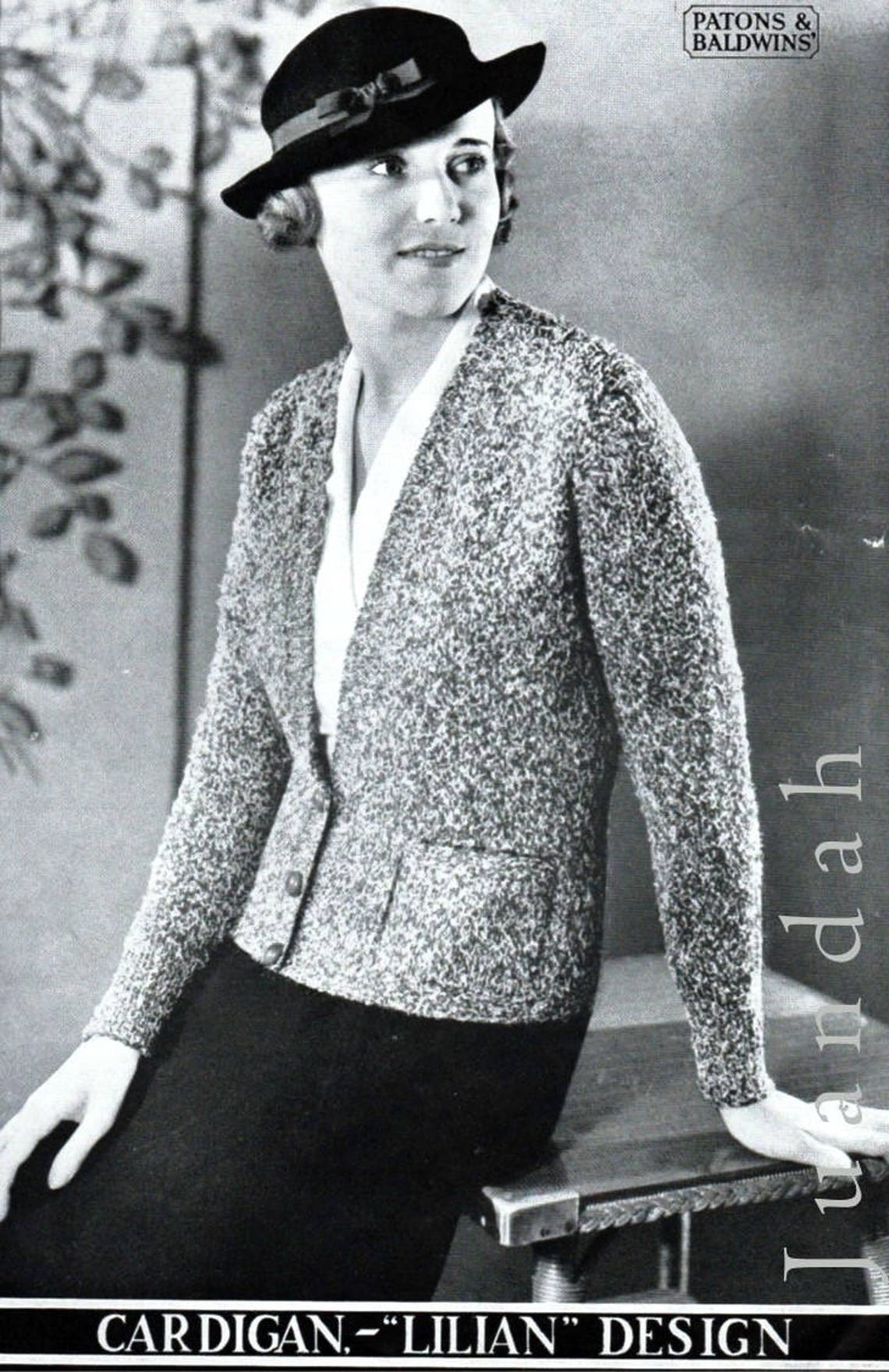 Antique Knitting Patterns in PDF, 10 X Elegant 1930s Designs, Jumpers ...