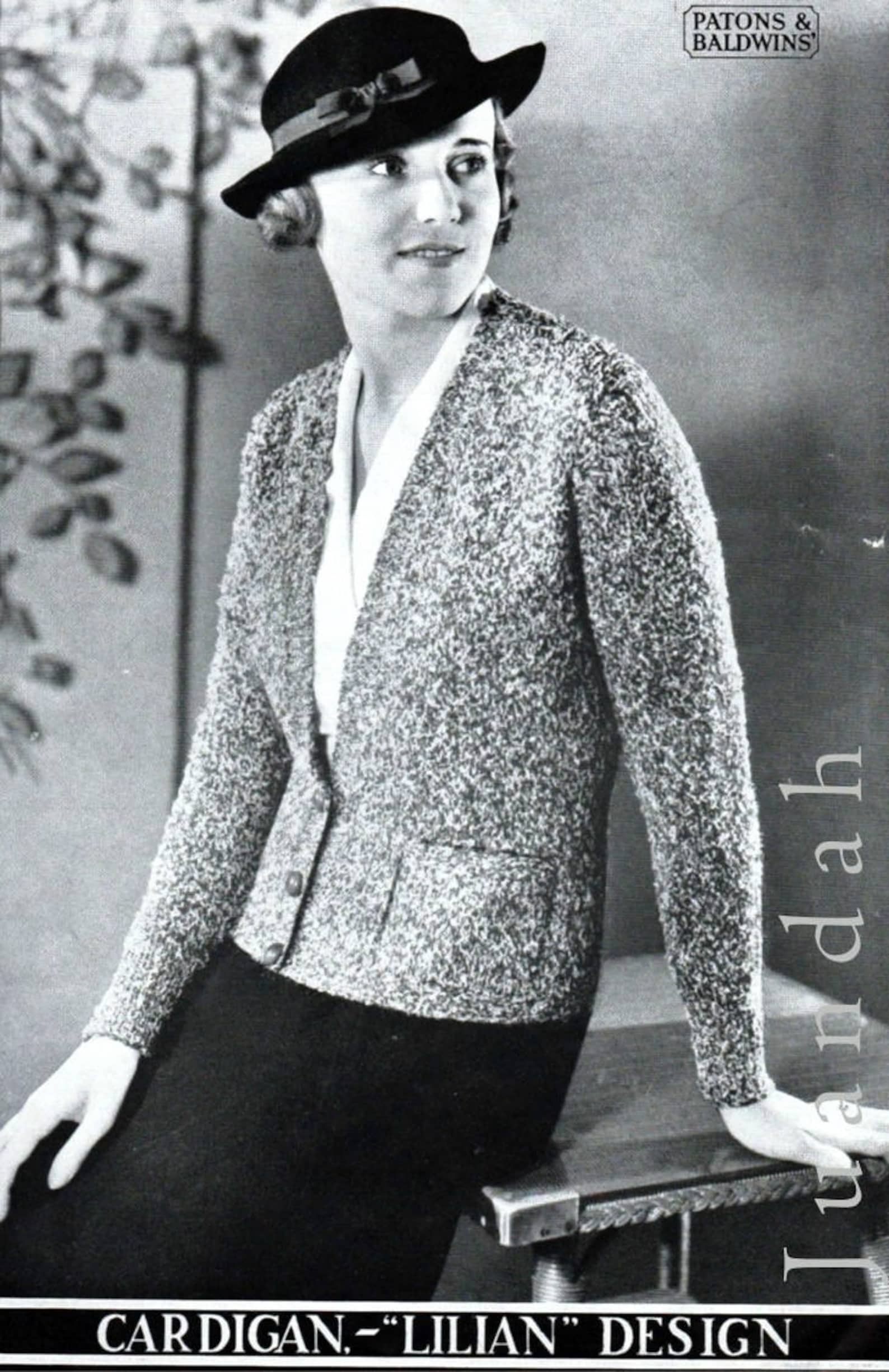 Antique Knitting Patterns in PDF, 10 X Elegant 1930s Designs, Jumpers ...