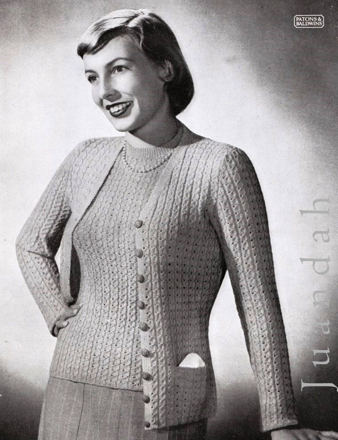 Rare Vintage Knitting Patterns, 1940s Style, Bombshell Starlet, 8 ...