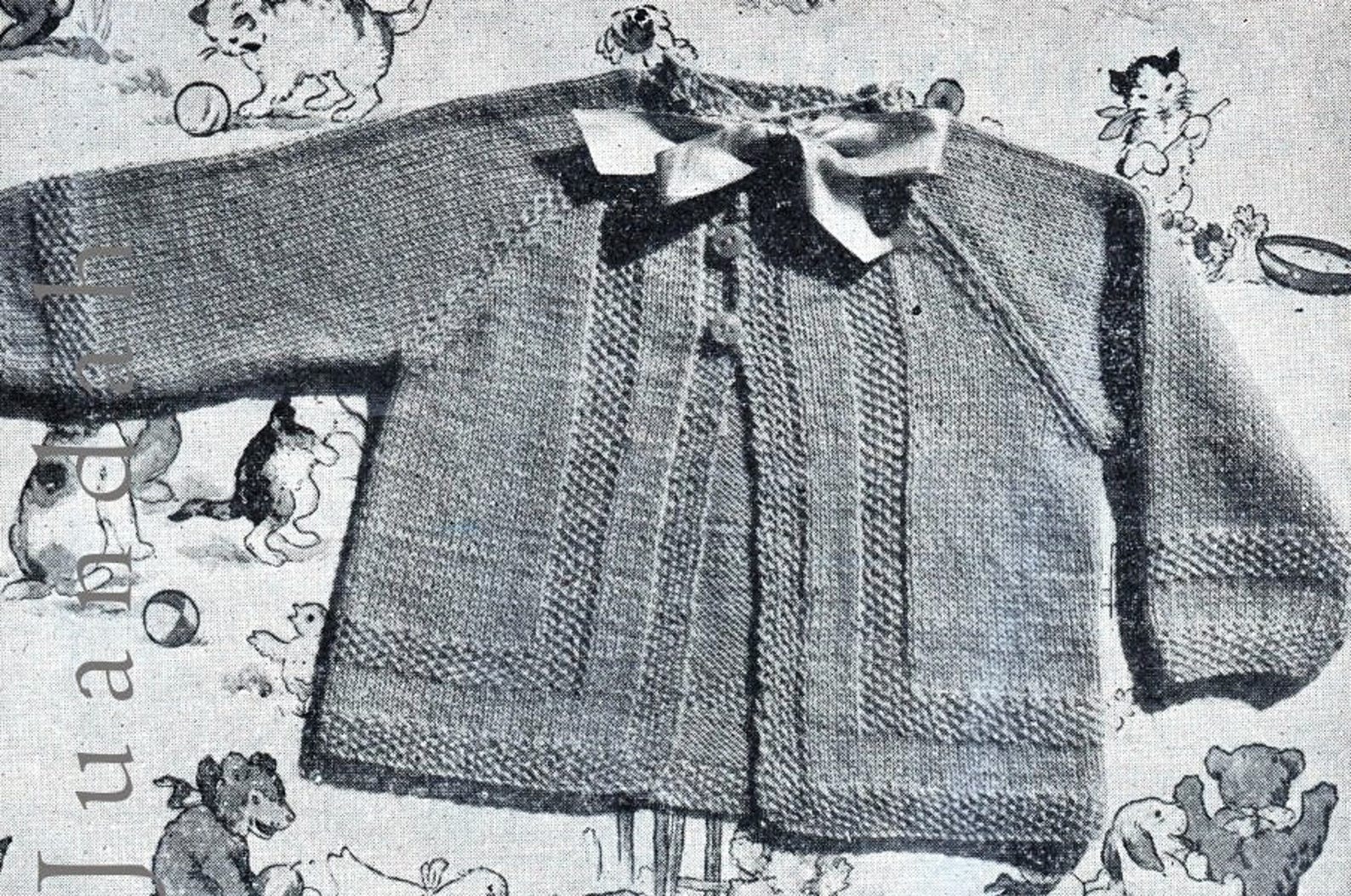 11 Vintage Baby Knit Patterns 1940s Layette Dress Matinee - Etsy