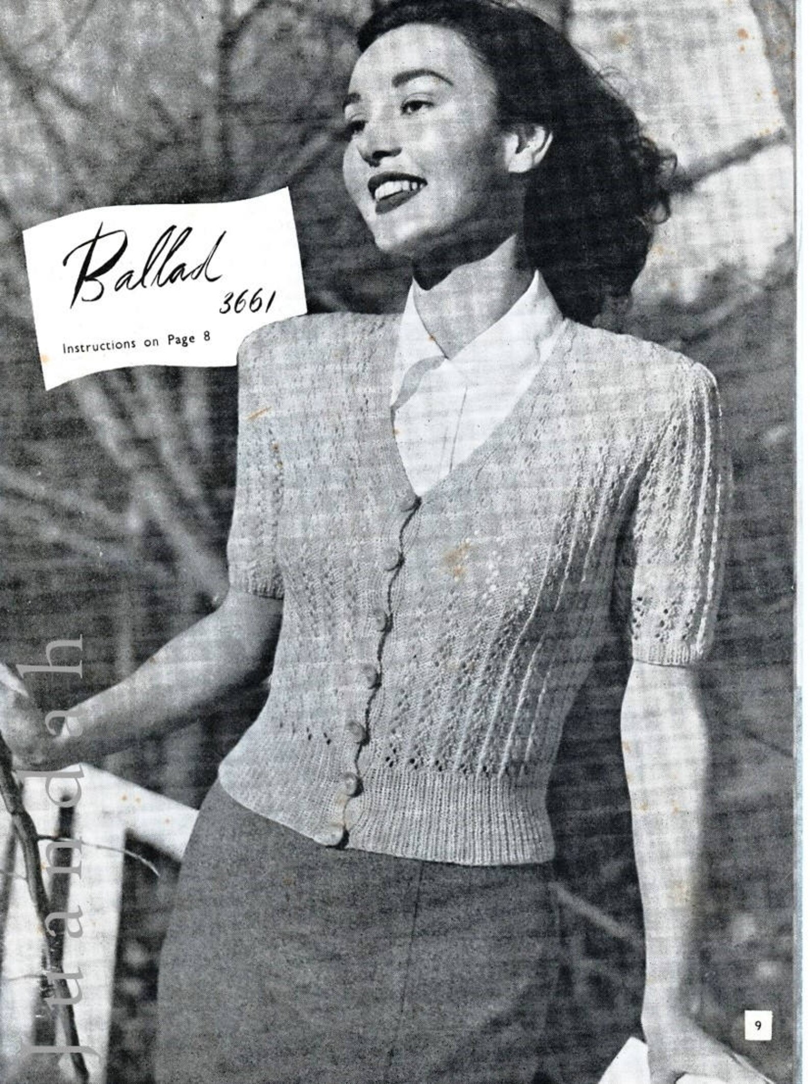 Vintage Knitting Patterns, 1940s Fashion, Women's Knits, 8 Knitting ...